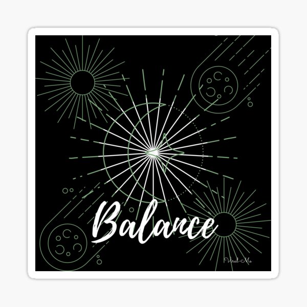 "Universal Balance" Sticker by Viral-Me | Redbubble