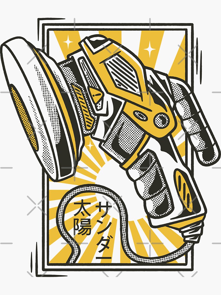 "Grinding machine, eccentric grinder" Sticker by DerSenat | Redbubble