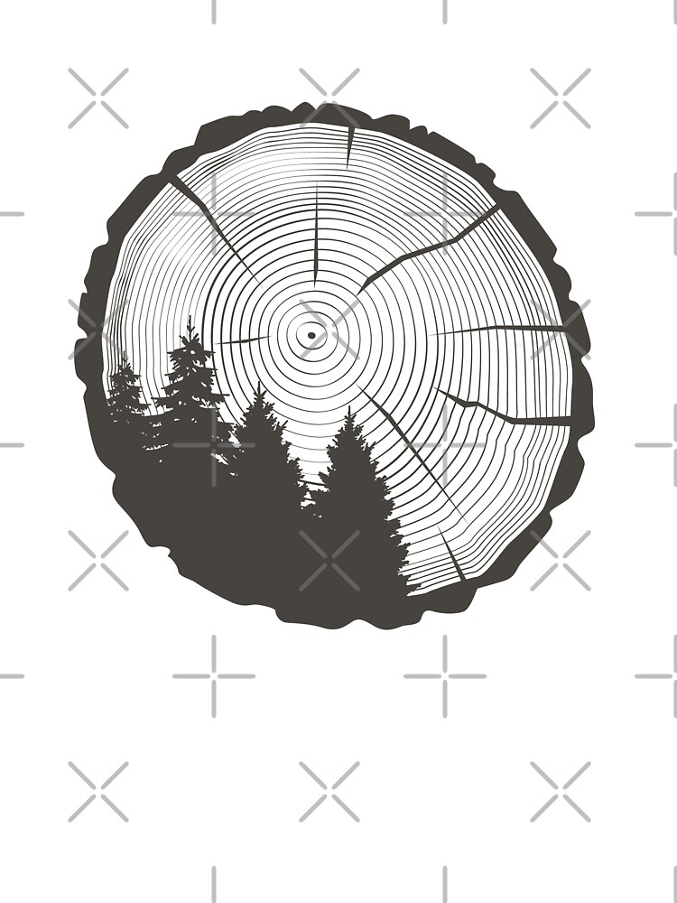 Tree Growth Rings Logo