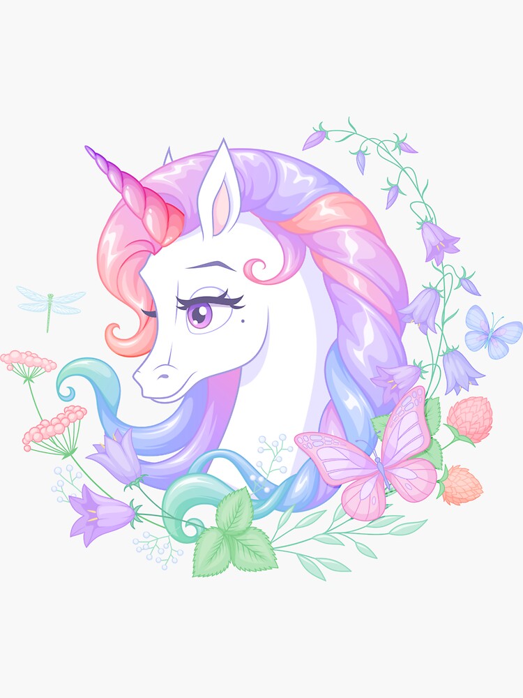 "Dreamy Unicorn Design 2" Sticker for Sale by ScienceApparel | Redbubble