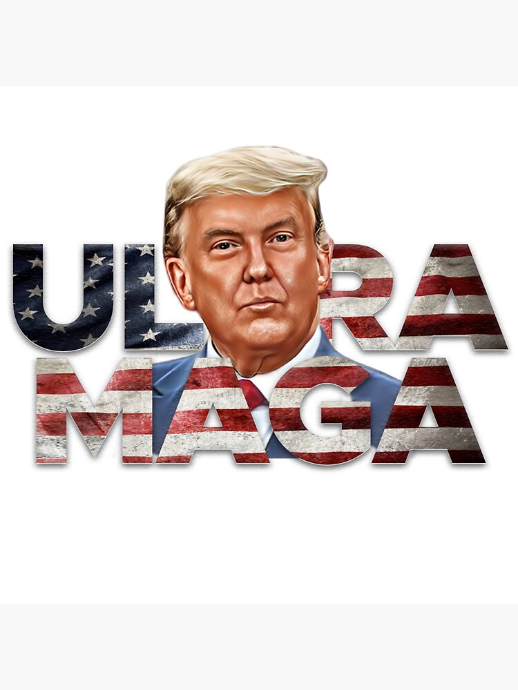 "Ultra mega - trump " Sticker by tauqeer007 | Redbubble