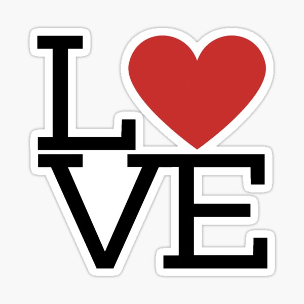 "Love Heart Word Art " Sticker for Sale by KGoPrintables | Redbubble