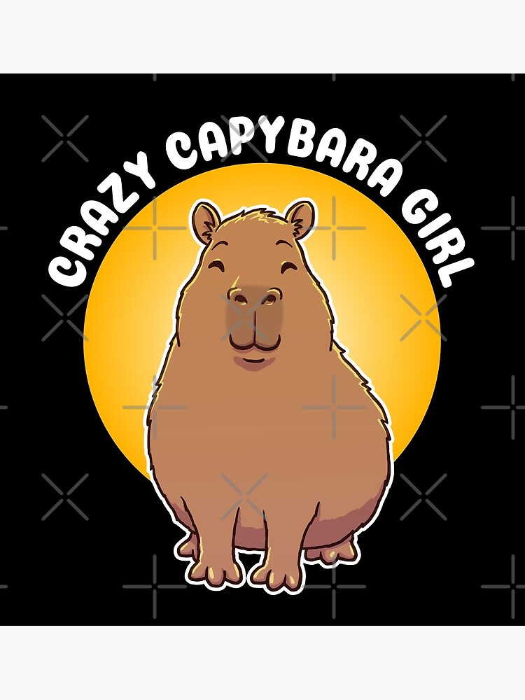 "Cute Crazy Capybara Girl" Poster for Sale by Capydays | Redbubble