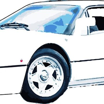 "white ferrari" Sticker for Sale by nataliejski | Redbubble