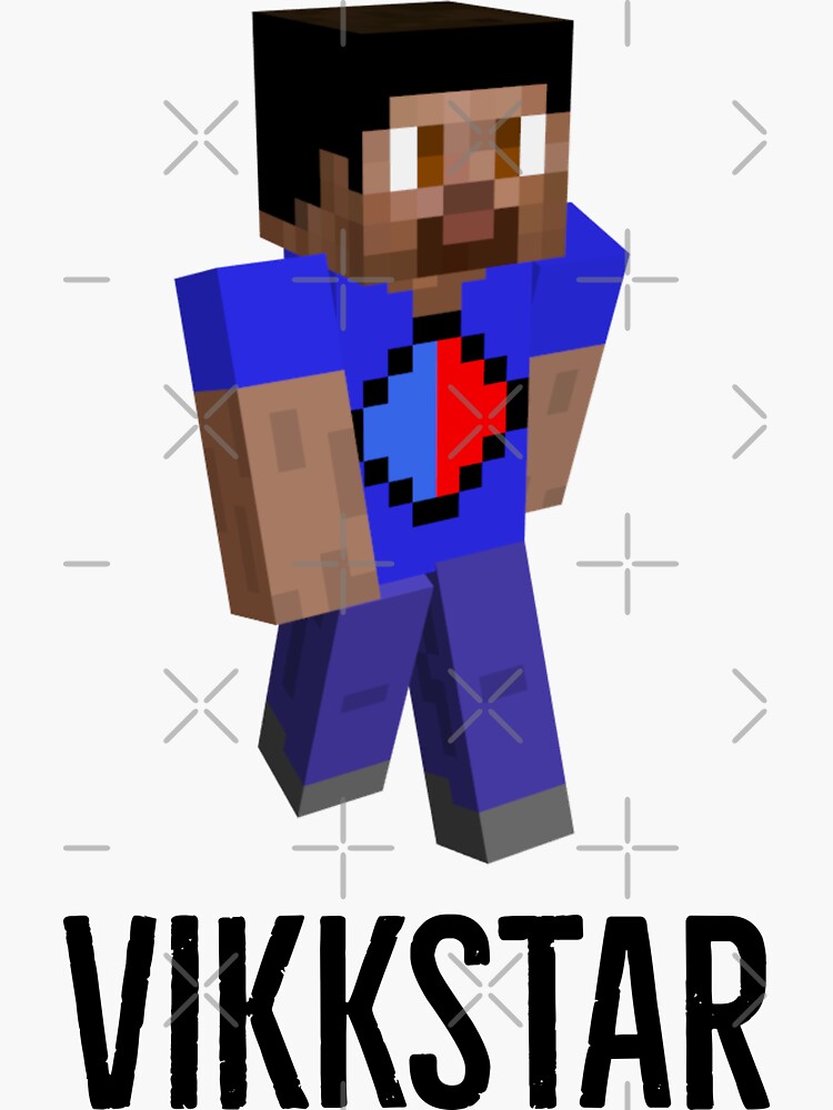 "vikkstar minecraft " Sticker by bestizeyy | Redbubble