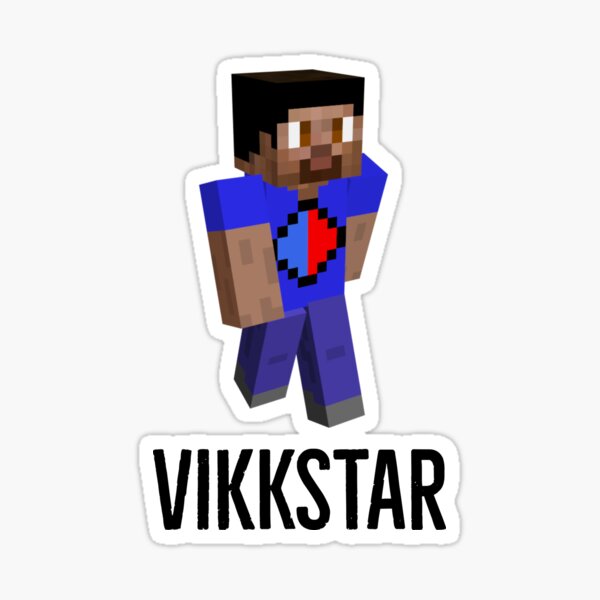 "vikkstar minecraft " Sticker by bestizeyy | Redbubble