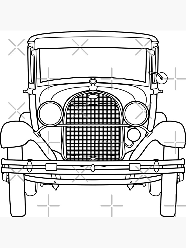 "Ford Model A 1927-1931 best T-shirt design black lines" Poster for ...