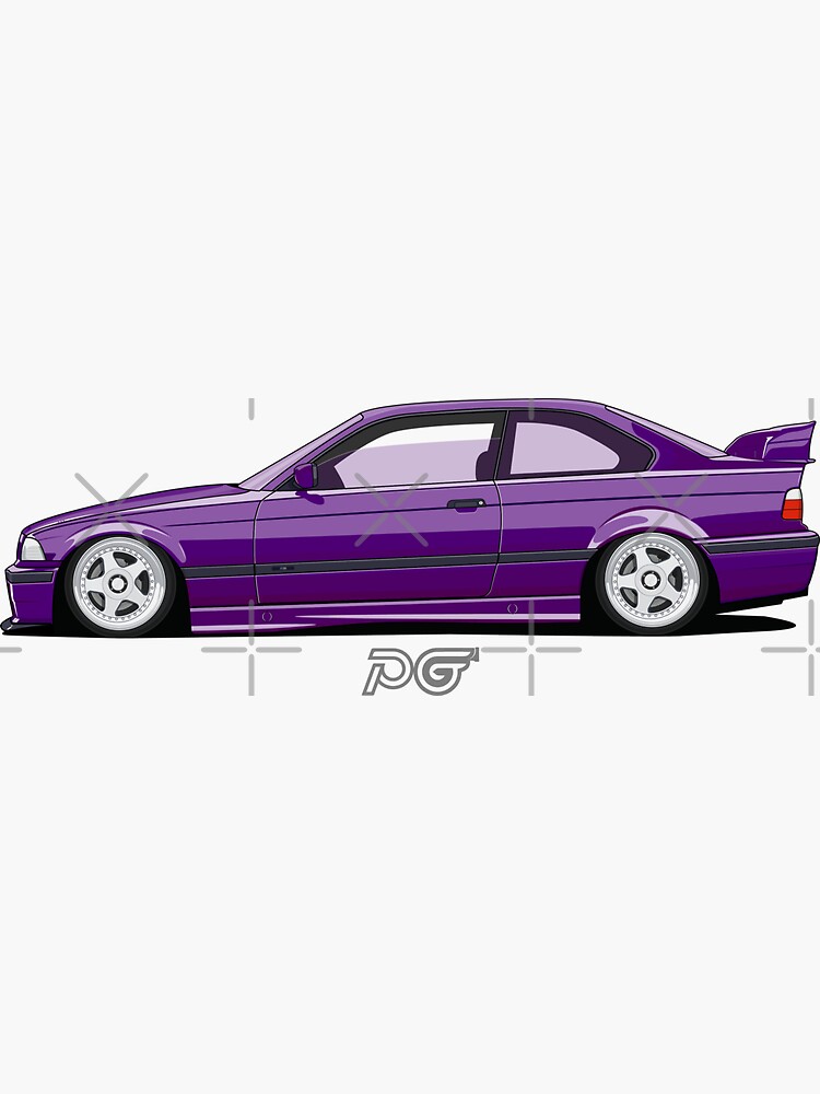 "E36 Coupe" Sticker by PetrolGraphics | Redbubble