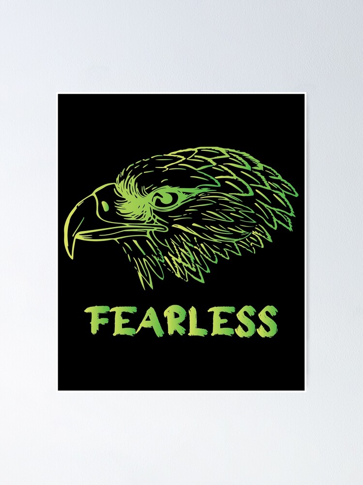 Póster «cabeza de águila intrépida diseños de una palabra positivos ...