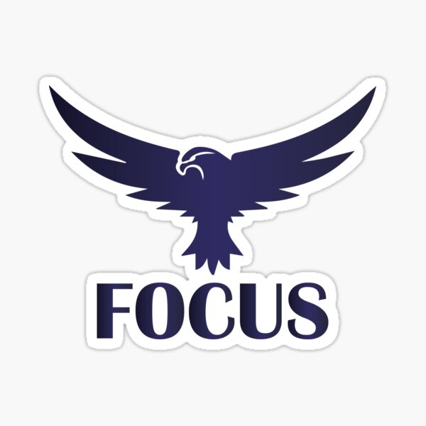 "focus - one word design- eagle - laptop stickers - colorful stickers ...