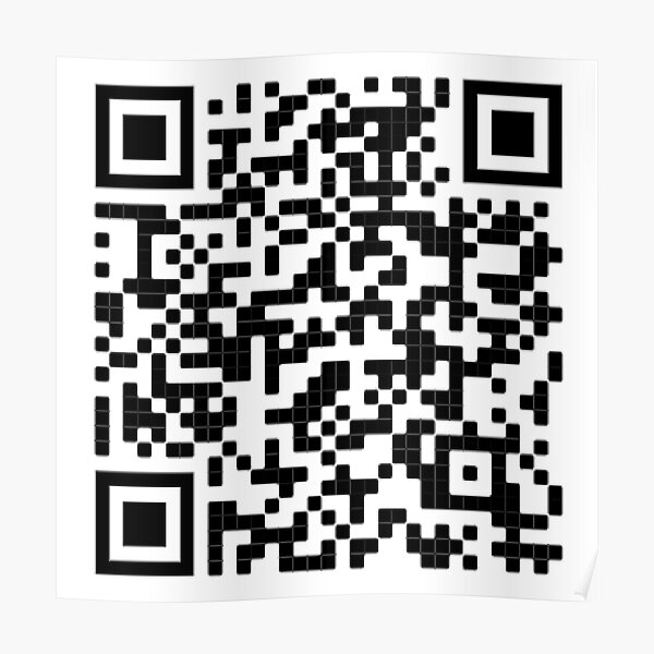 Oh Hello There Qr Code Sticker Poster By Totalbubble Redbubble 