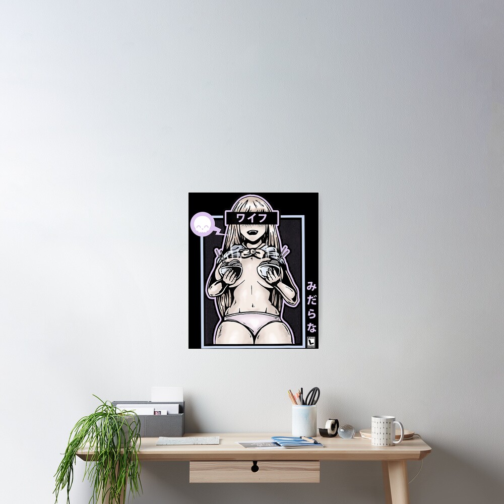 Lewd Anime Nood Noodle Girl Poster By Granbyhaineys Redbubble