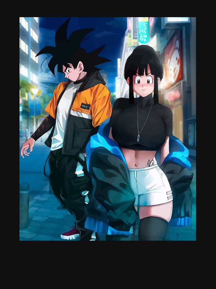 "GOKU And CHICHI Drip " T-shirt by STORE-ANIME1 | Redbubble