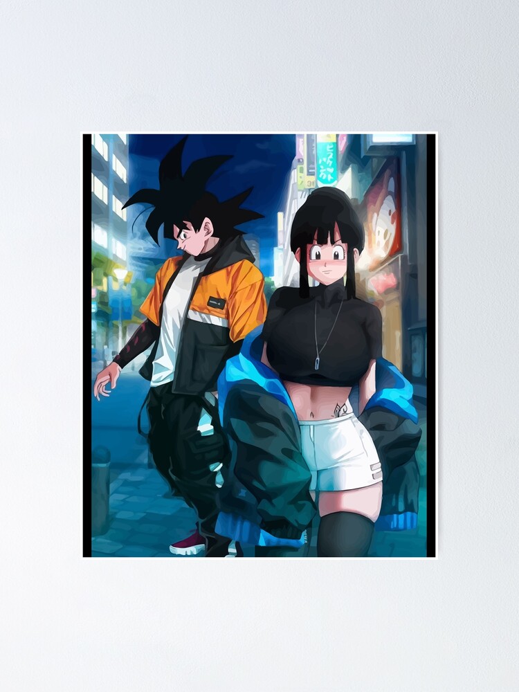 Goku And Chichi Drip Poster For Sale By Store Anime1 Redbubble