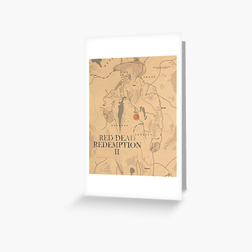 "Red dead redemption 2, rdr2's map" Greeting Card by Hafid8 | Redbubble