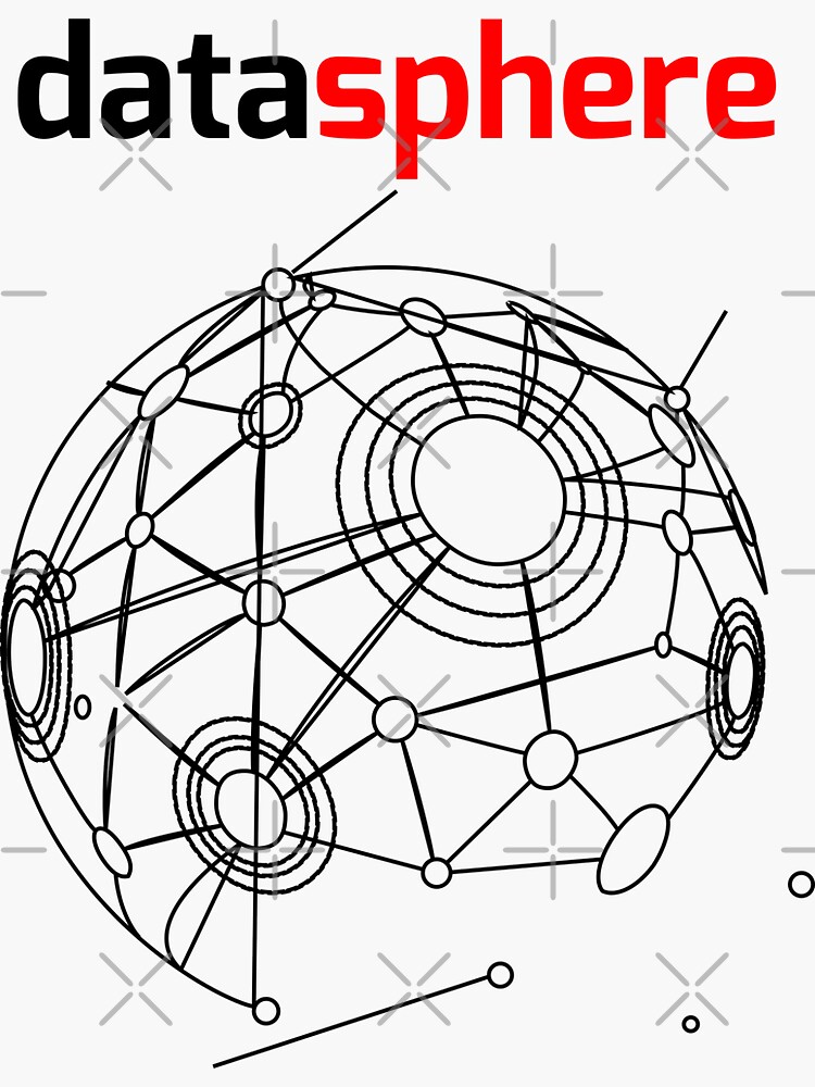 "data sphere primary data unity data visualization" Sticker by hive8 ...