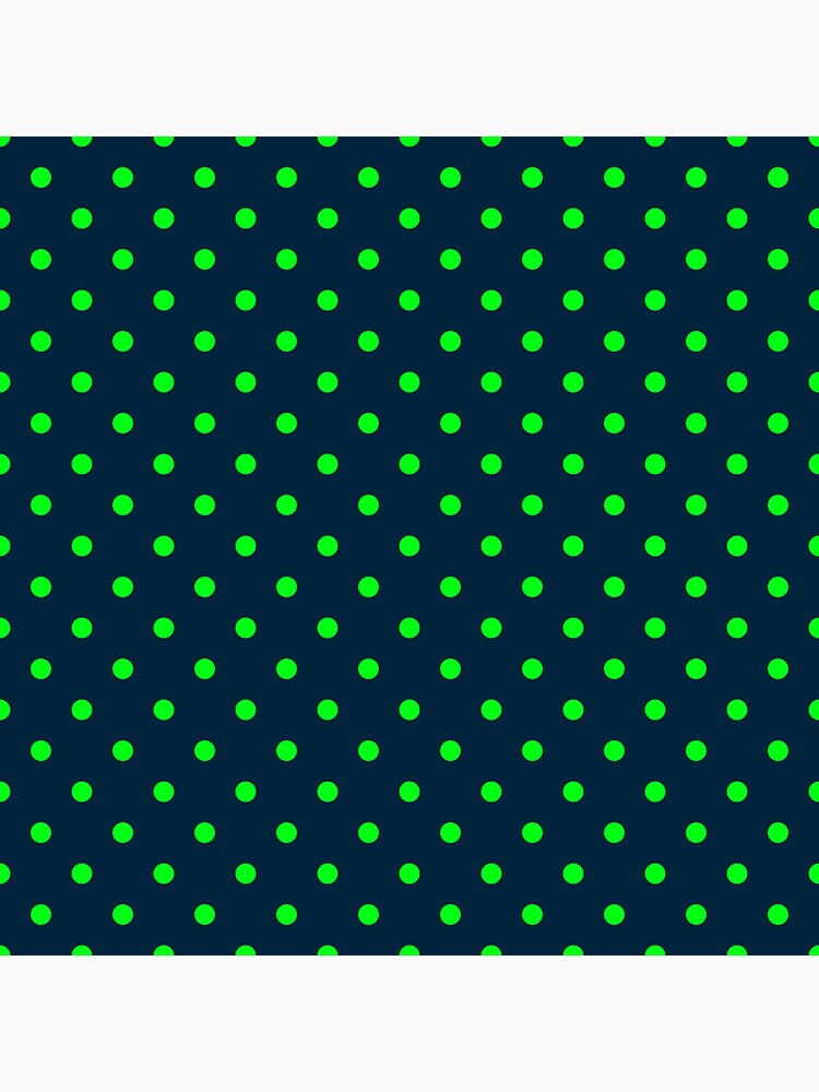 "Navy and Neon Lime Green Polka Dots" Sticker for Sale by podartist ...