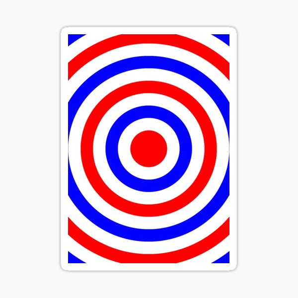 "Mod Target/Roundel Inside Blue, White, & Red Concentric Circles ...