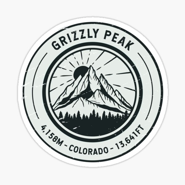 "Grizzly Peak Colorado | Hiking | Skiing" Sticker for Sale by ...