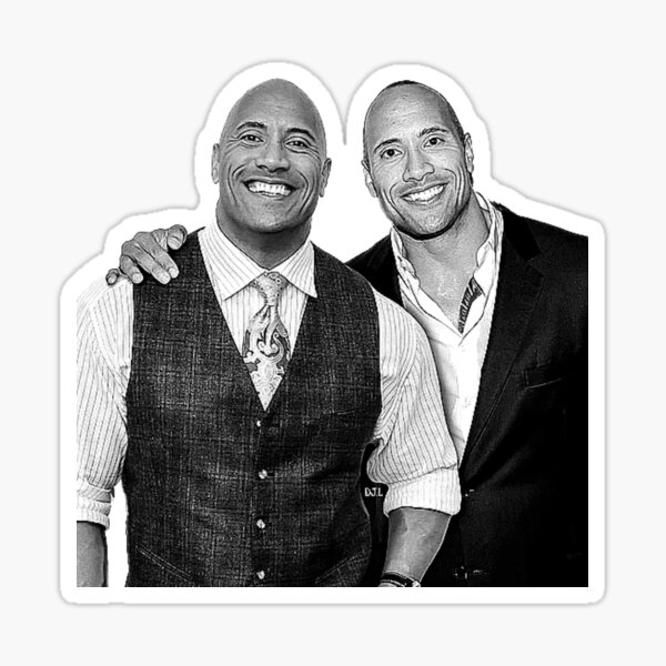 "The Rock vs Dwayne Johnson" Sticker for Sale by dakis | Redbubble