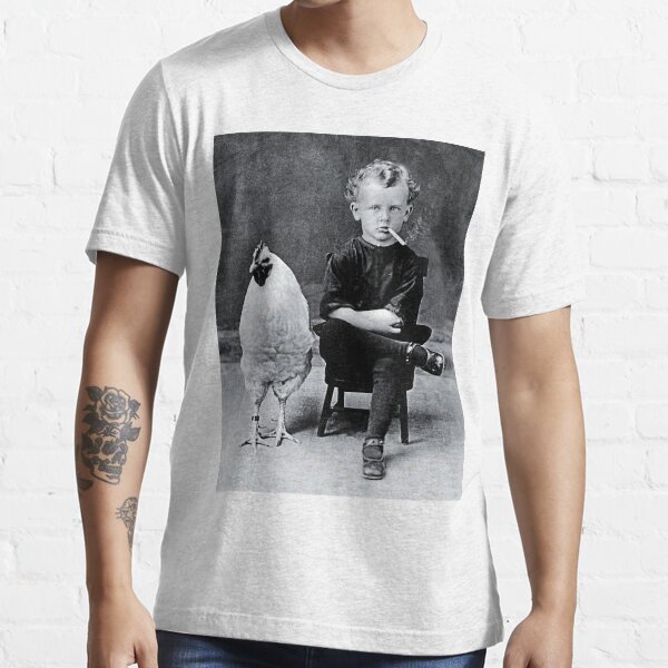 "smoking boy with chicken poster" T-shirt for Sale by TeeARTHY ...