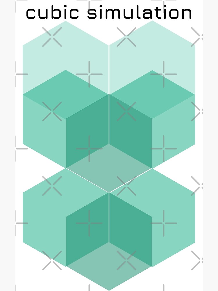 "cubic virtual simulation" Poster for Sale by hive8 | Redbubble