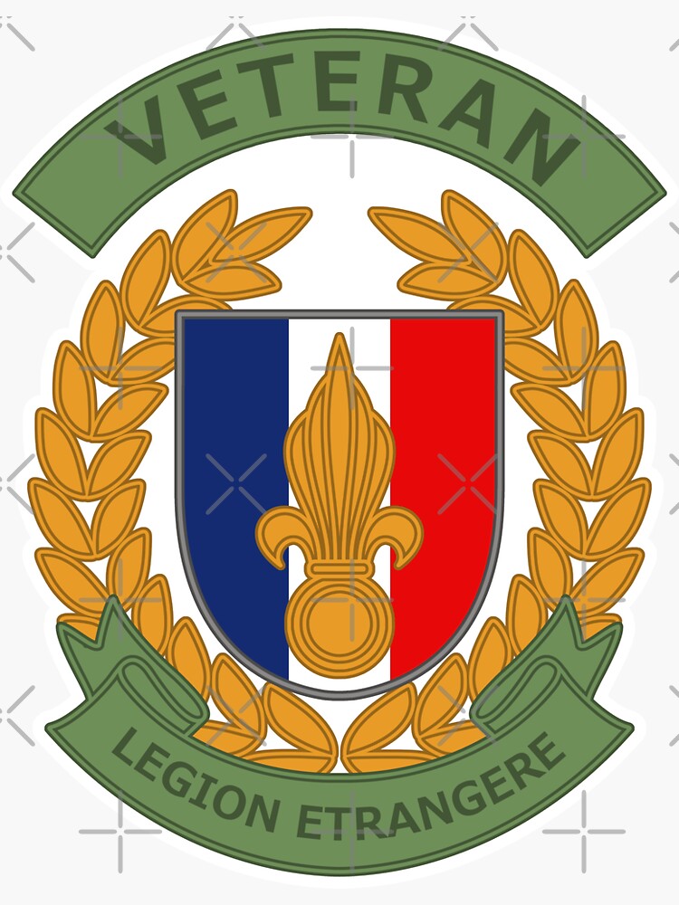 "French Foreign Legion Veteran" Sticker for Sale by sirglennbo | Redbubble