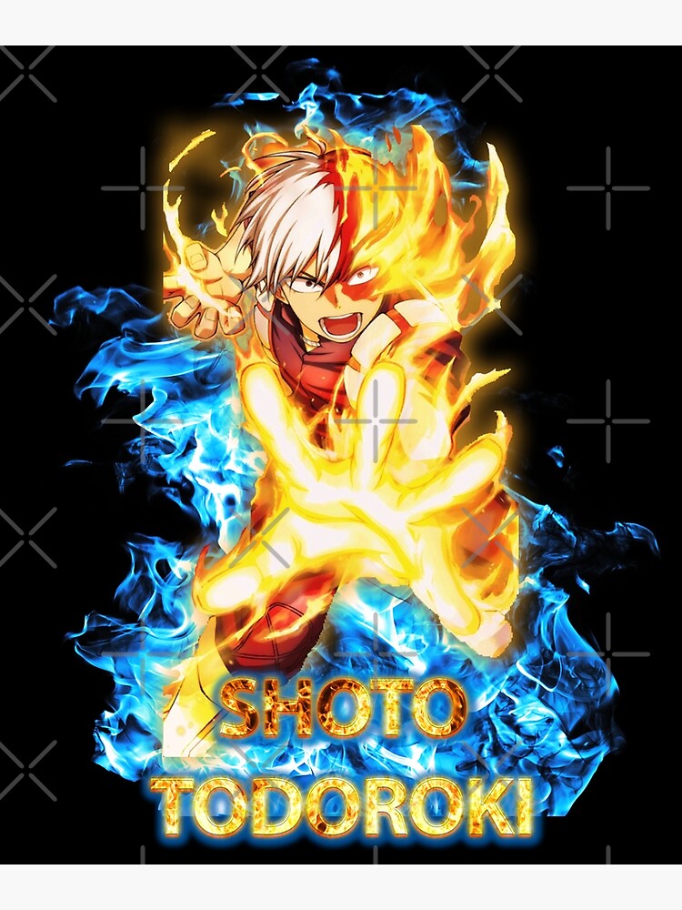 "My Hero Academia Shoto Todoroki On Fire" Poster for Sale by Hunter ...