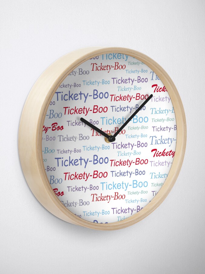 "Tickety-Boo Motif" Clock for Sale by enki108 | Redbubble