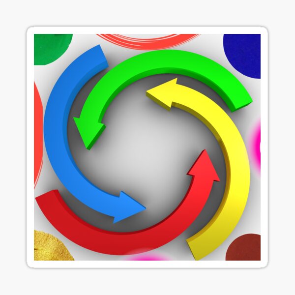 "Colourful Roundabout " Sticker for Sale by srpdk | Redbubble