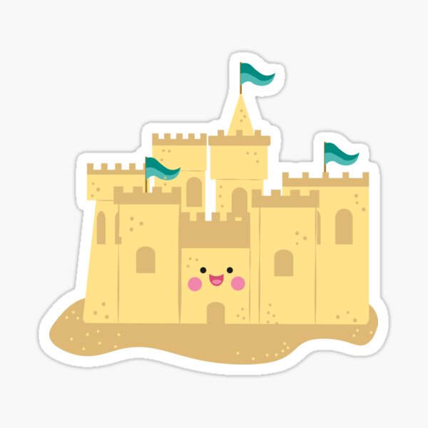 "Fun In The Sun - Smiling Sandcastle Sticker - Sandcastle Series 4 ...