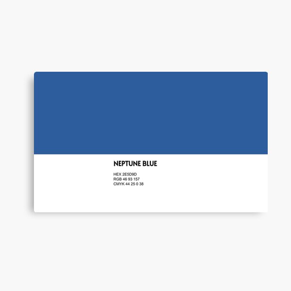 "Neptune Blue - Dark Blue - Color Pantone Colour Design" Canvas Print ...