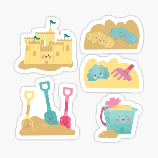 "Fun In The Sun - Sandcastle Series Sticker or Magnet Pack - Sandcastle ...