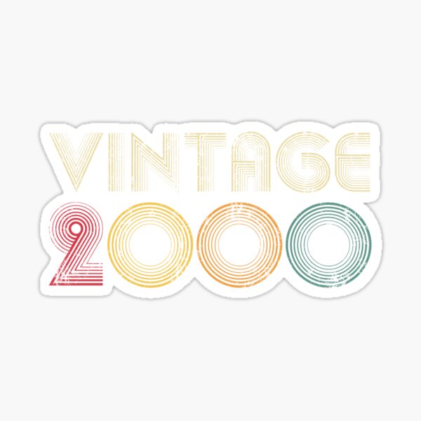 "21st Birthday Gift Vintage 2000 Classic Men Women 21 Years" Sticker by ...