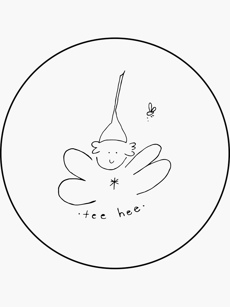 "tee hee" Sticker for Sale by afhdesigns7 | Redbubble