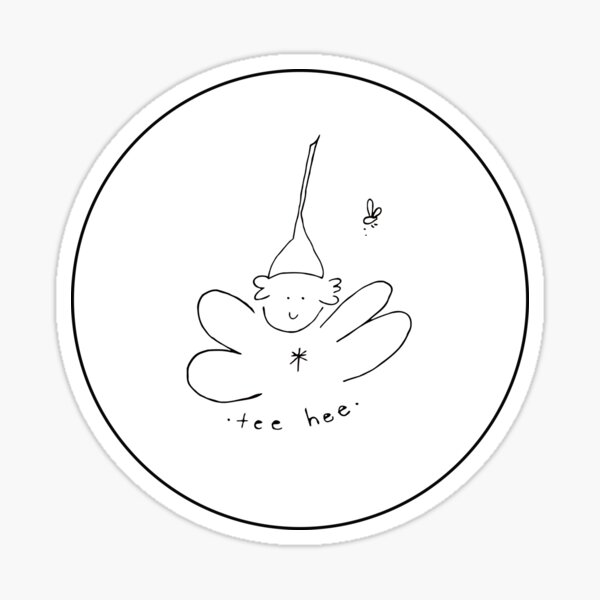 "tee hee" Sticker for Sale by afhdesigns7 | Redbubble