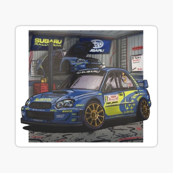 "JDM CAR ART SUBARU" Sticker for Sale by elfkha | Redbubble