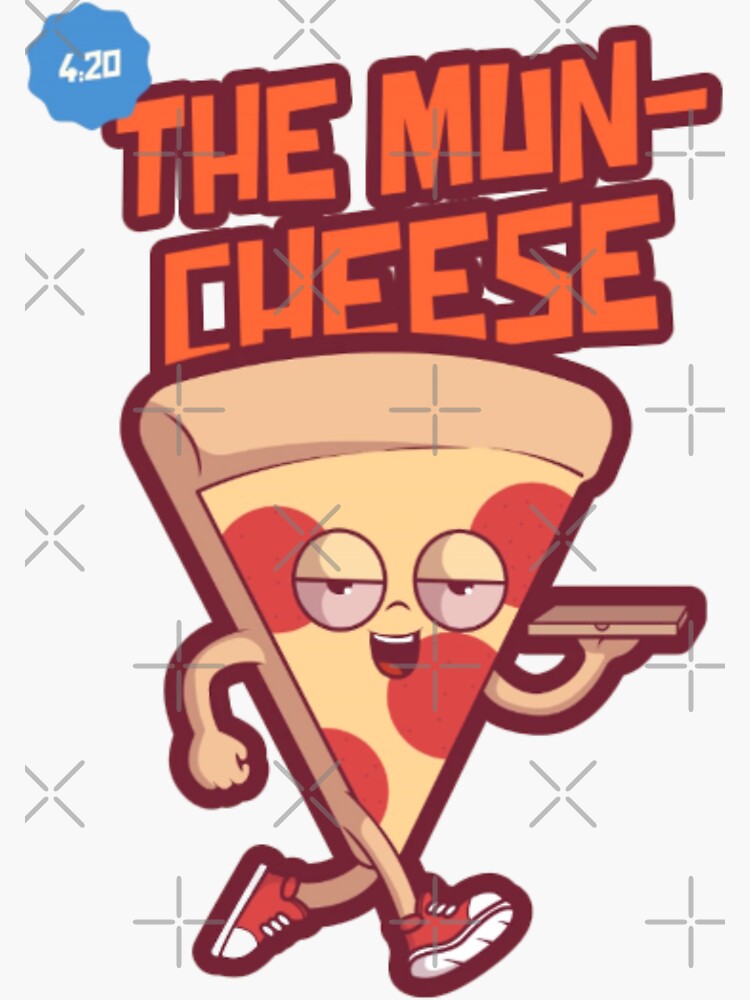 "The Mun-Cheese" Sticker by Pun-Guy | Redbubble