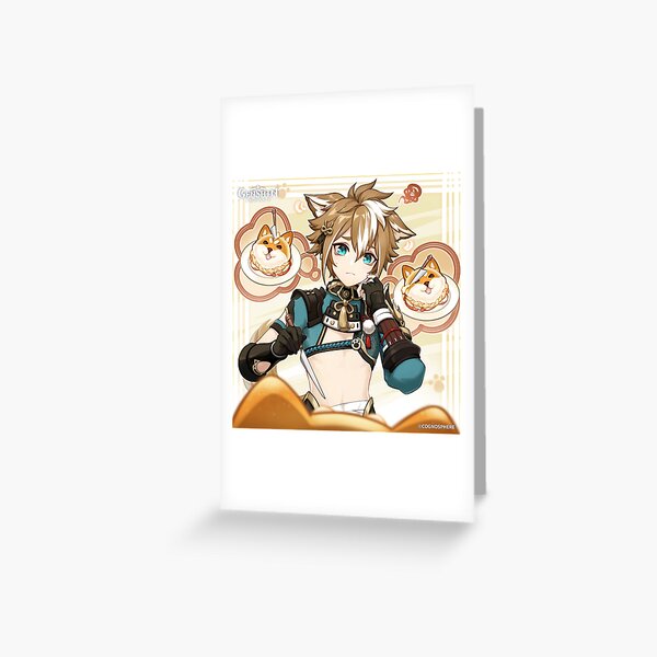 "Gorou - Genshin Impact" Greeting Card for Sale by Aka-Hanako | Redbubble