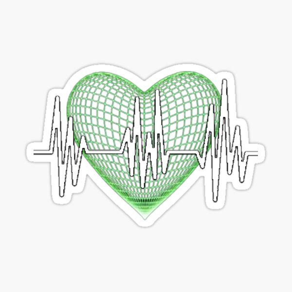 "Heart pulse" Sticker for Sale by kpetruska | Redbubble
