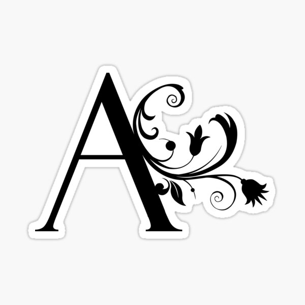 "Letter A Decorative illustration " Sticker by garniturex | Redbubble