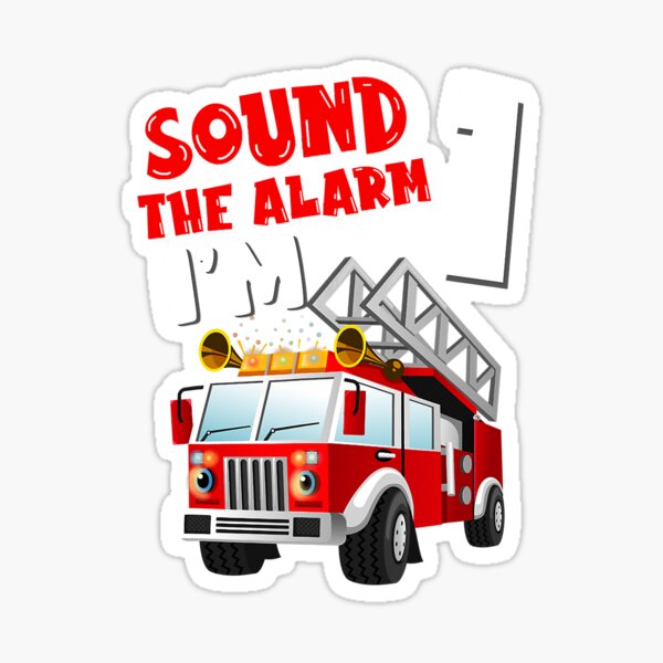 "Sound The Alarm Im 1 Fire Truck 1 Year Old Firefighter 1st Birthday ...