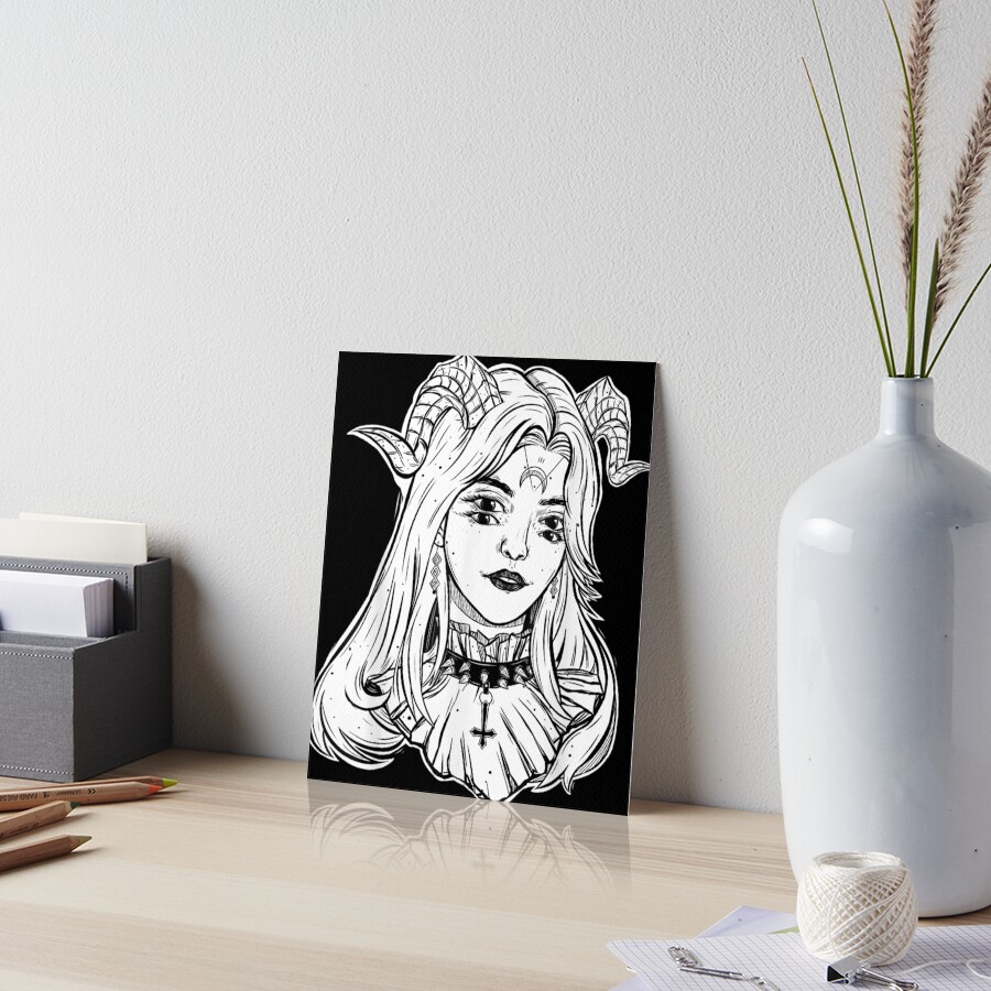 "Lilith Girl Gothic four eyes horned Witchcraft Black Magic Craft Witch ...