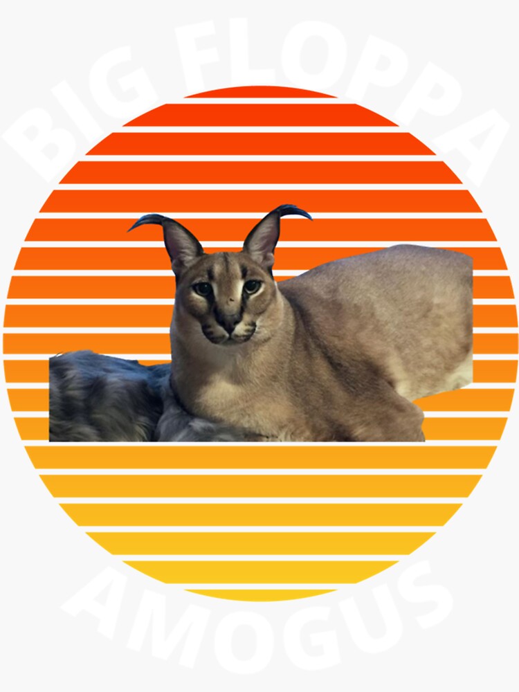 "Big Floppa My Beloved Caracal Meme " Sticker by Slavi-ART | Redbubble