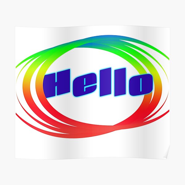 "Address Hello in color circles" Poster for Sale by Bigrow | Redbubble