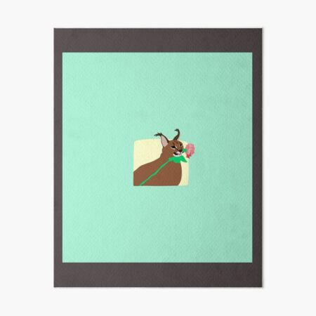 "Big Floppa with Rose Sleeveless Top" Art Board Print for Sale by Slavi ...