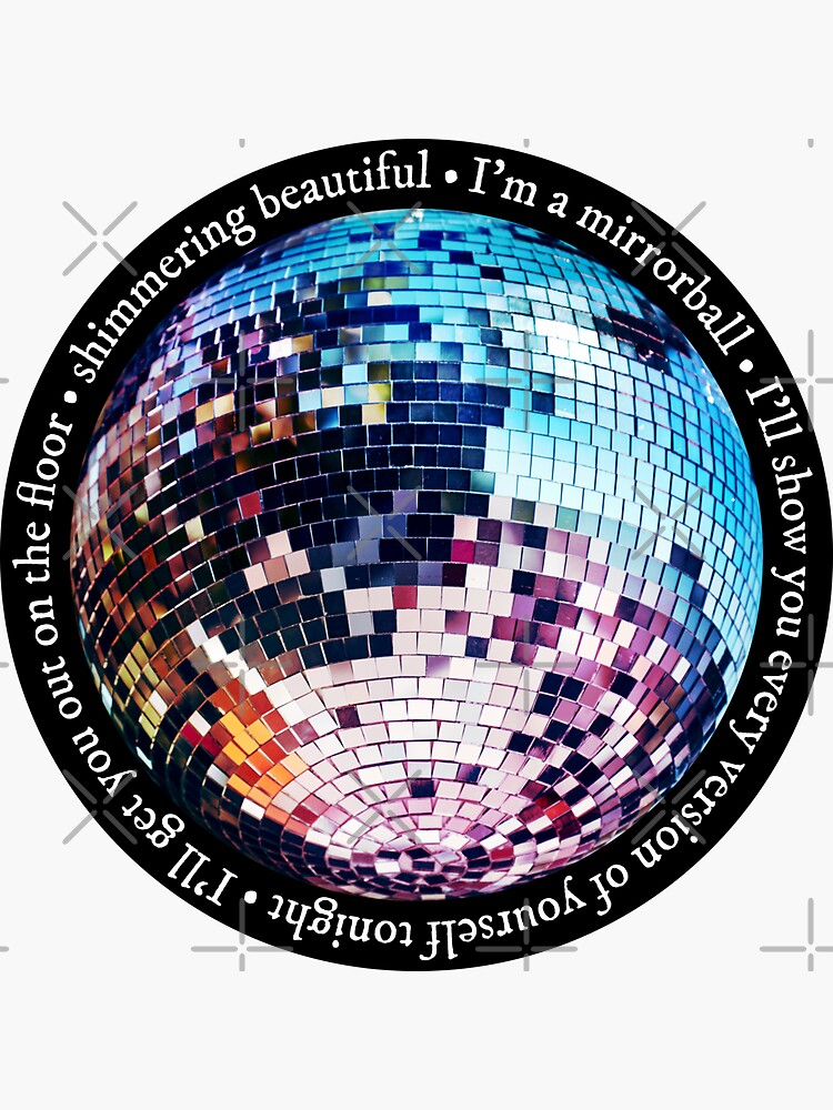 "Mirrorball" Sticker by oliviaossege | Redbubble