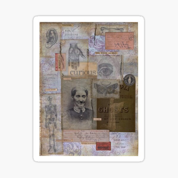 "An Unnatural Voice: a ghost story collage" Sticker by Peculiaris ...