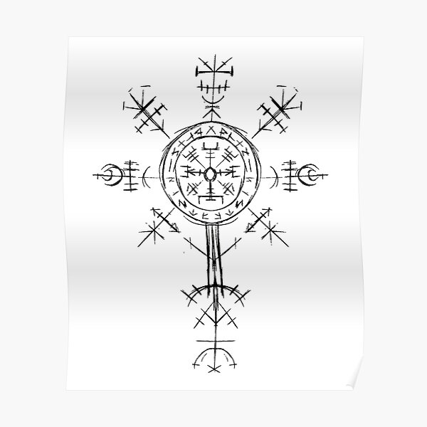 "Valkyries symbol viking runes" Poster for Sale by Brand-XIII | Redbubble