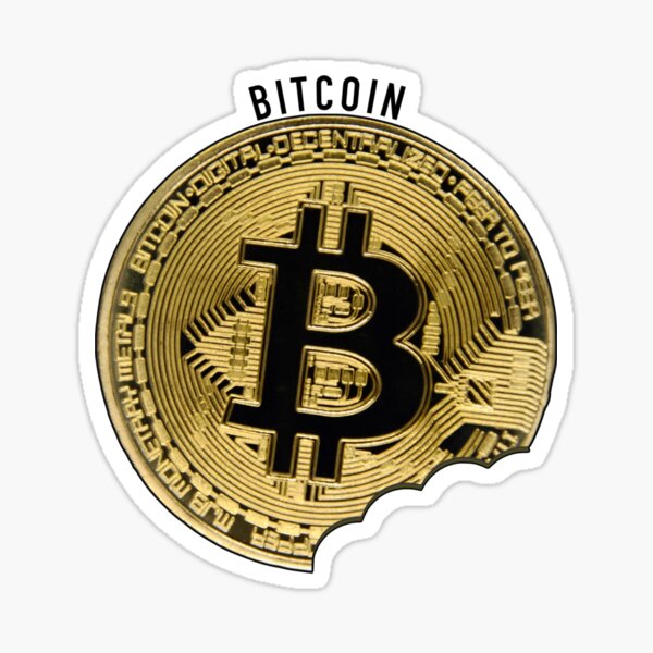 "Bitcoin Bite" Sticker for Sale by Crypmetal | Redbubble